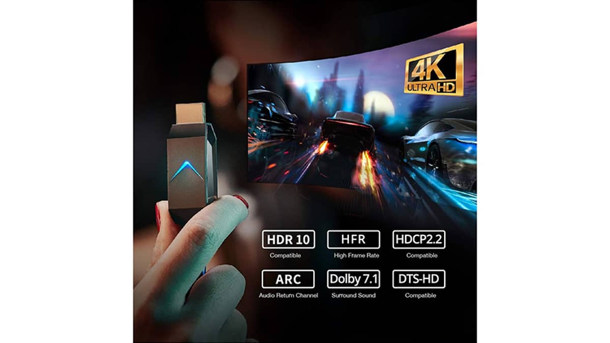 اركوس W73 كيبل ألياف بصرية | HDMI 2.0 | إضاءة آر جي بي | طول 9ft