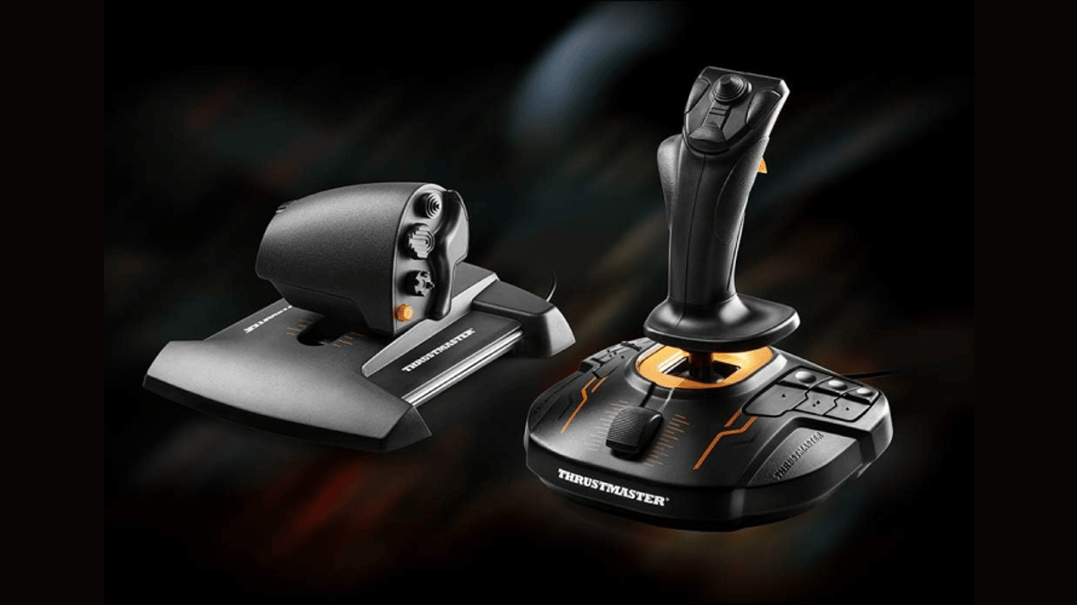 عصا التحكم Thrustmaster T16000M FCS HOTAS USB PC باللون الأسود متضمنة ...