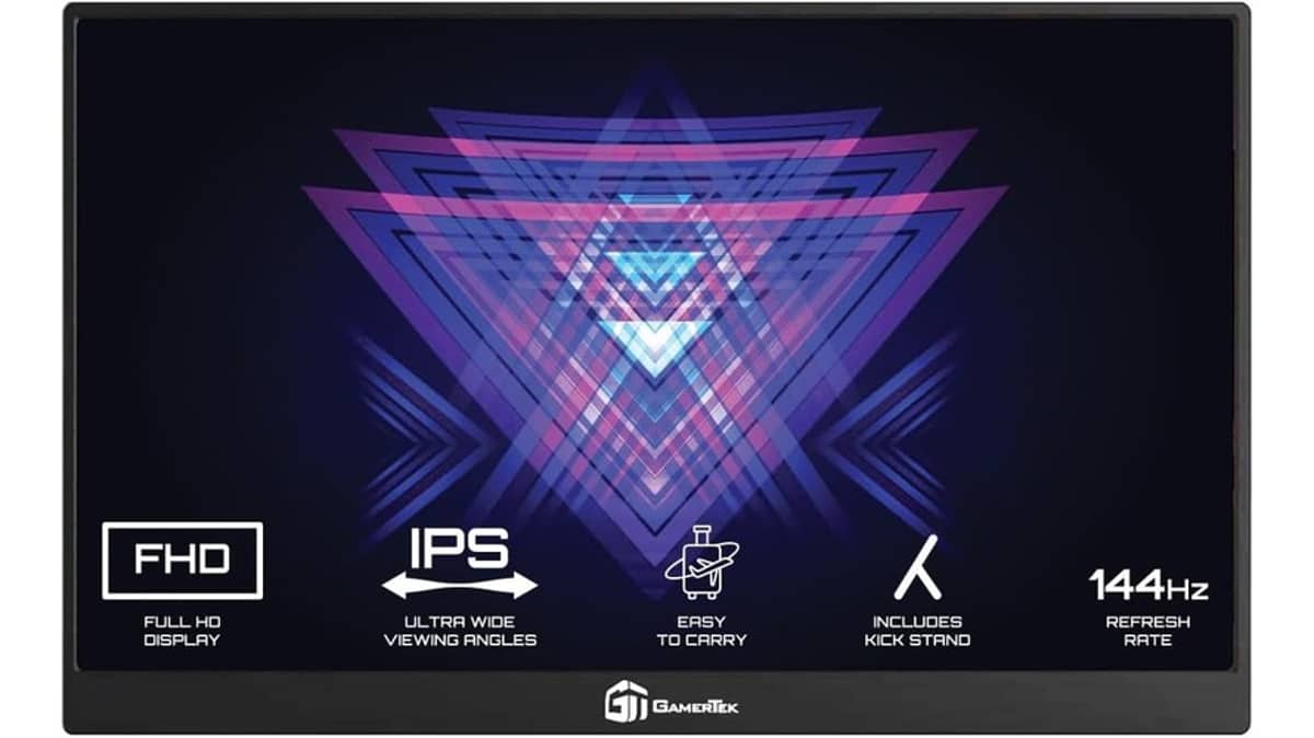 Buy GamerTek Maverick 15.6 Inch FHD Portable Gaming Monitor – 144Hz ...