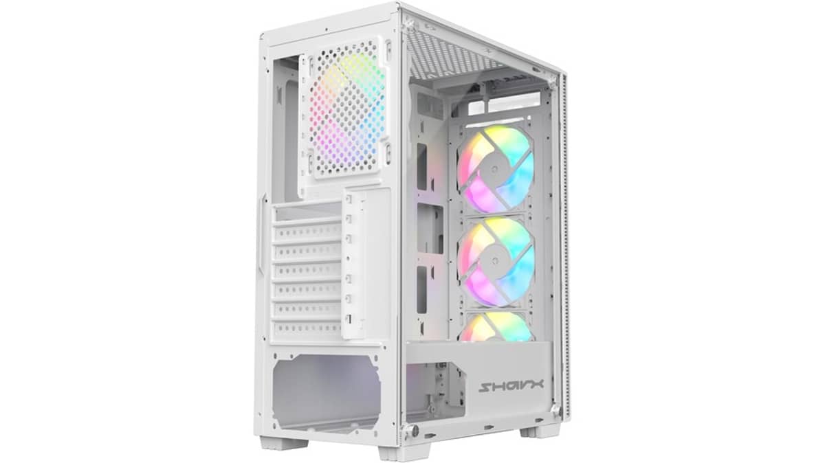 Buy SHARX STRIKER ARGB ATX PC Case With Front Mesh Panel (S-200W)| 4 x ...