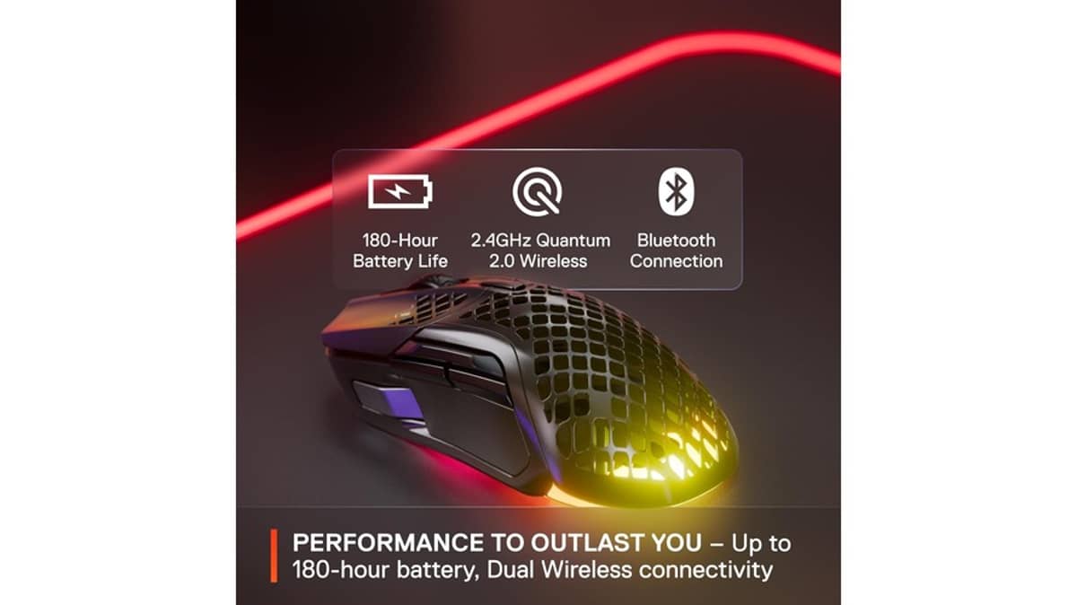 Buy SteelSeries Aerox5 Wireless Gaming Mouse Ultra Lightweight 9 ...