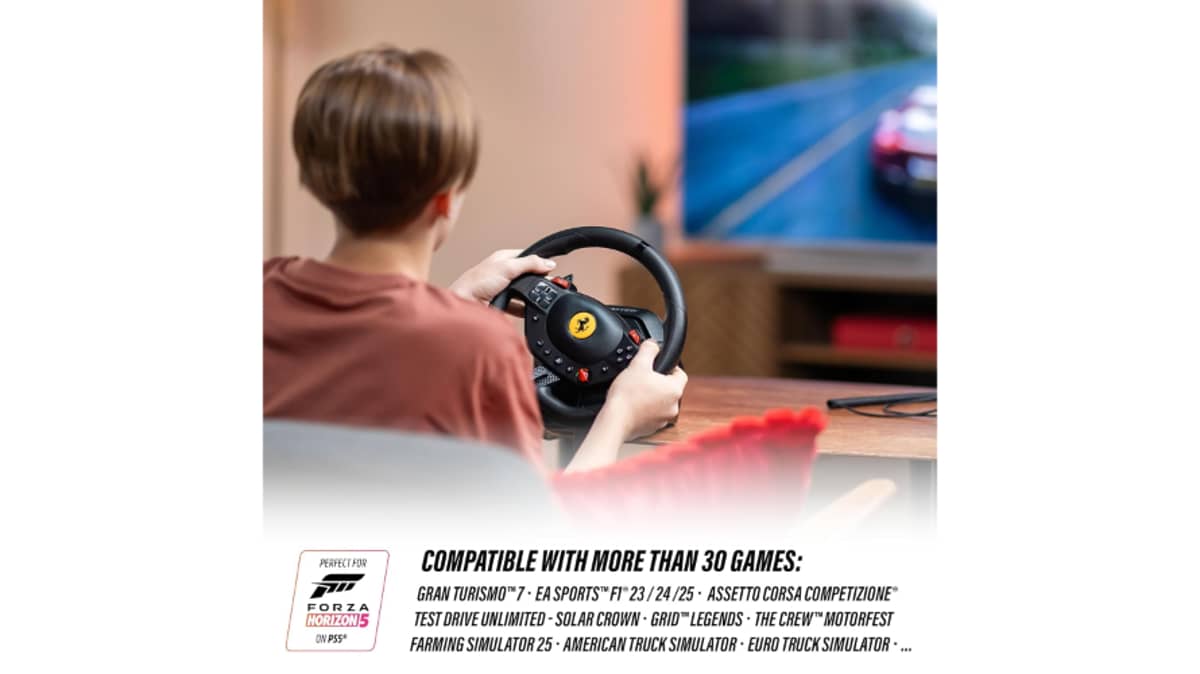 Buy Thrustmaster T98 Ferrari 296 GTB Racing Wheel & Pedal Set – 25.4 cm ...