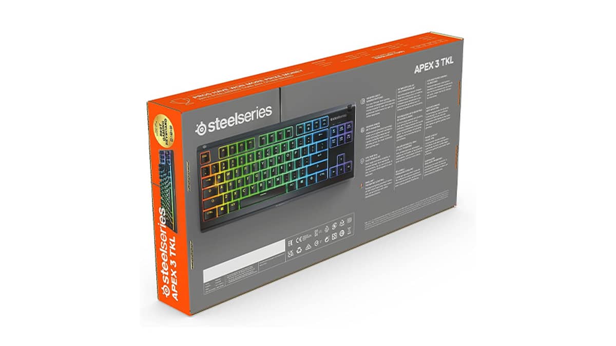 Buy Steelseries Apex 3 Tkl RGB Gaming Keyboard | Tenkeyless Compact ...