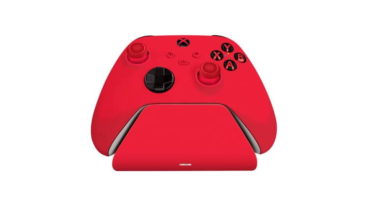 red xbox controller and headset